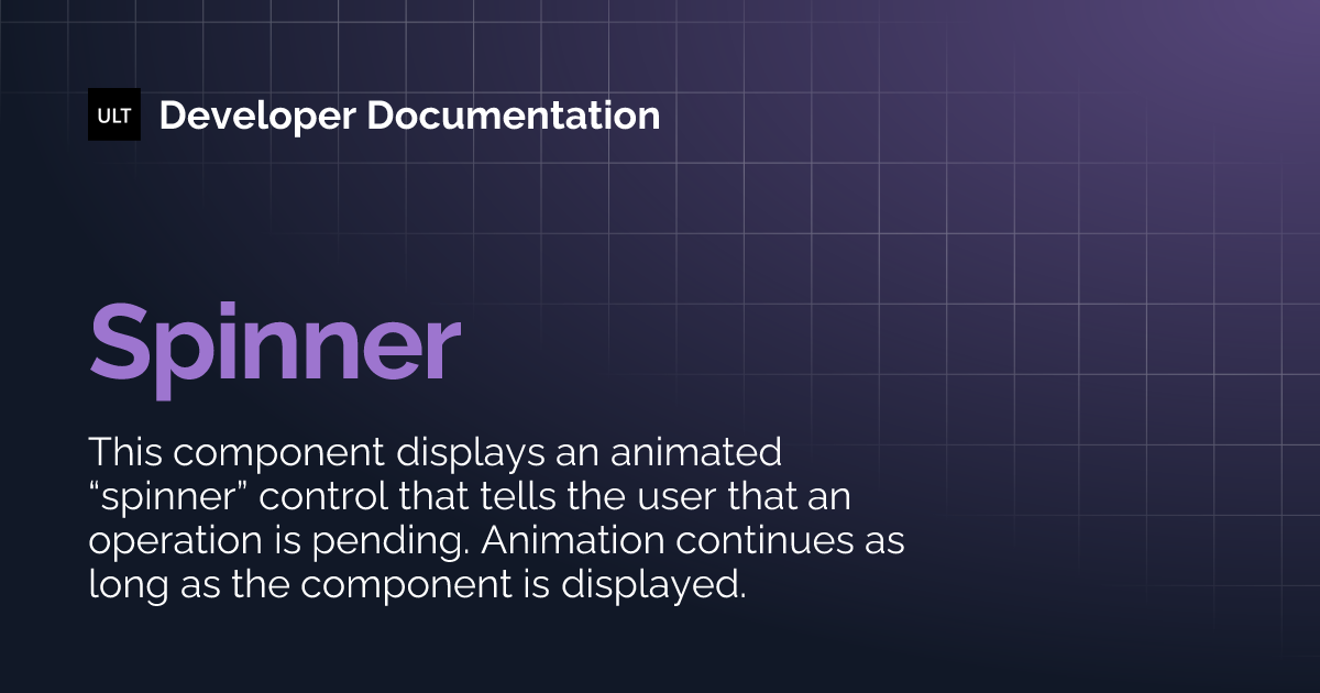 Spinner | Developer Documentation
